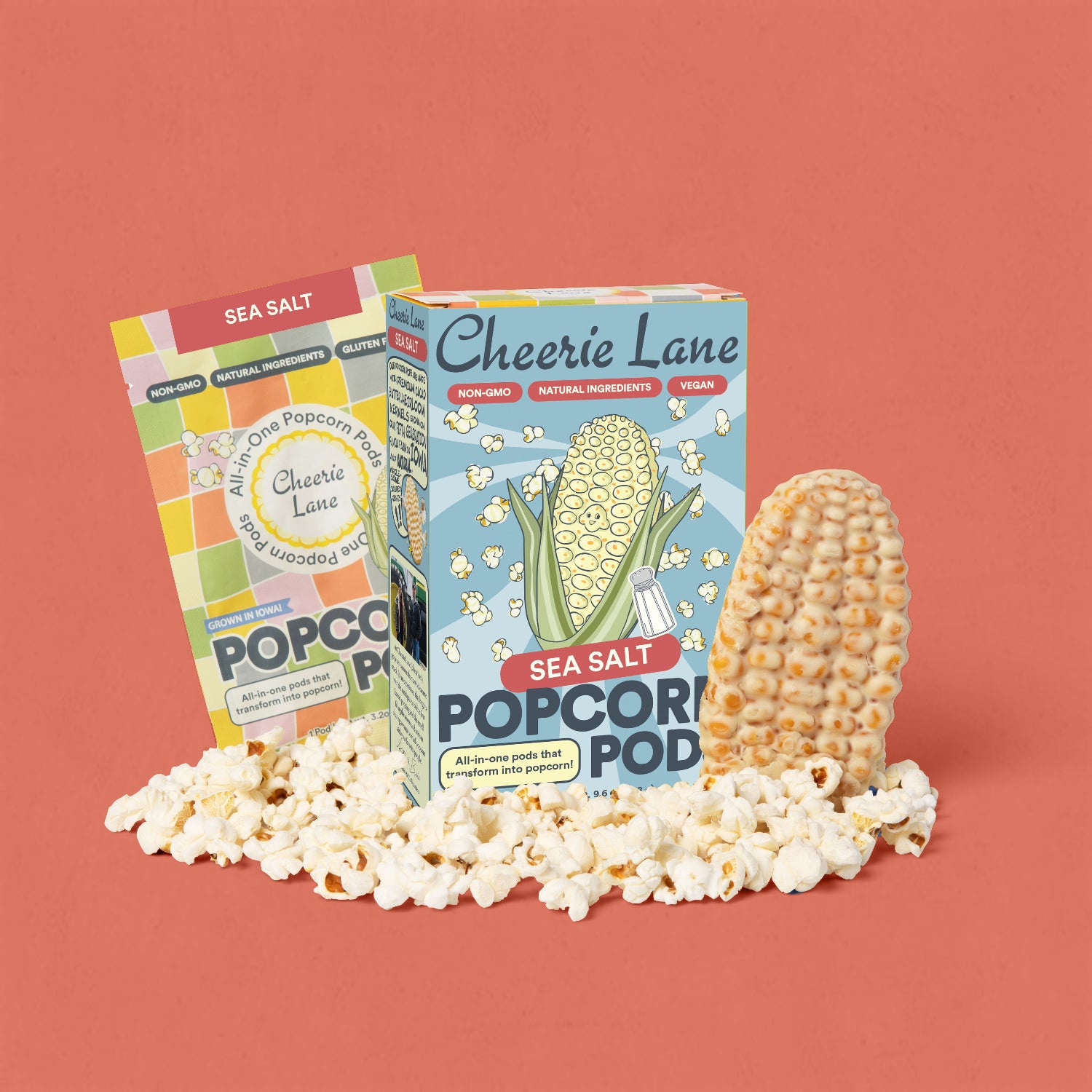 Sea Salt Popcorn Pods 3-Pack – Cheerie Lane